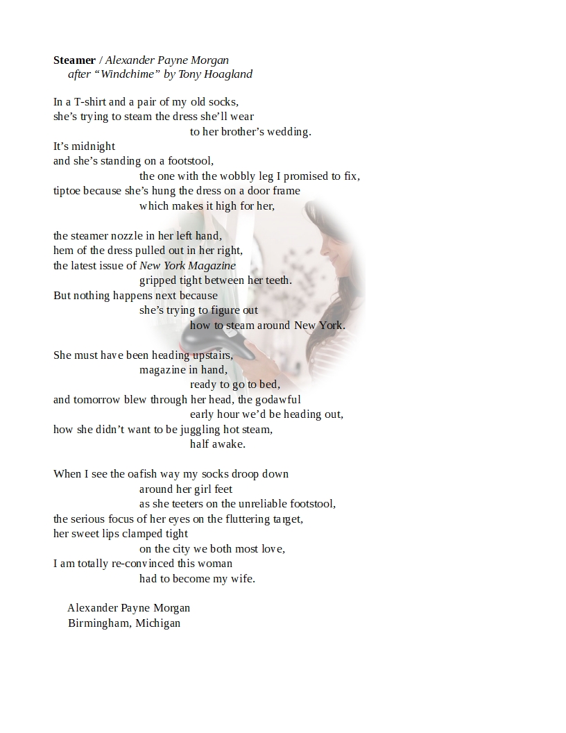 Steamer / Alexander Payne Morgan – Poetry Society of Michigan